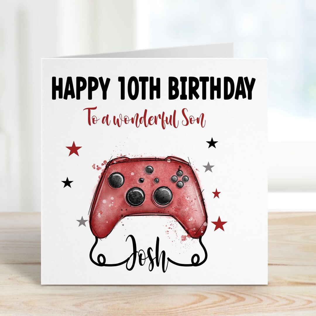 Personalised Gamer Birthday Card for Little Boy or Girl, Gaming ...