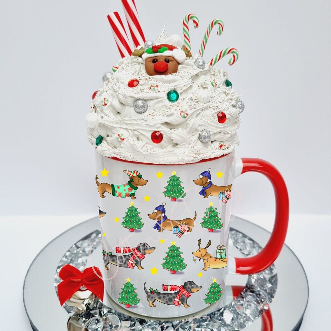 Daschund Christmas Mug, Sausage Dog Christmas Coffee, Tea Cup ...