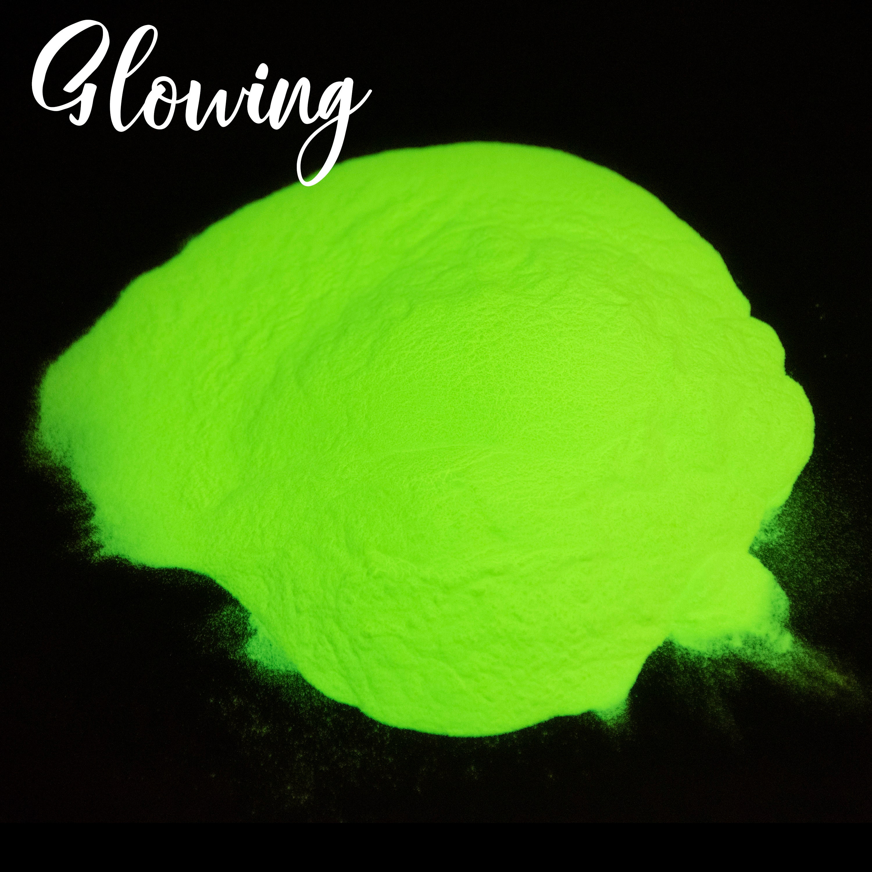 Green Glow in the Dark Yellow in Daylight Pigment Powder - Etsy