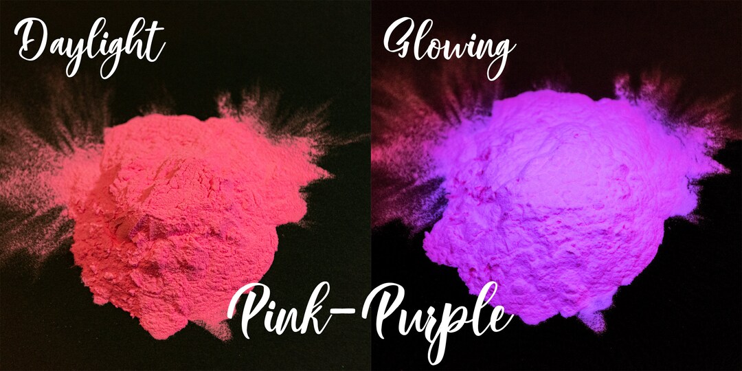 Purple Glow in the Dark Pink in Daylight Pigment Powder for Epoxy ...
