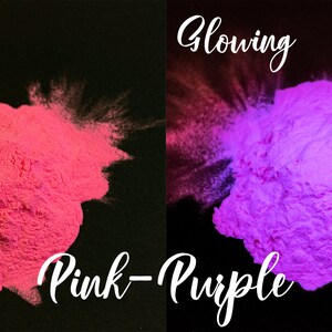 Purple Glow in the Dark Pink in Daylight Pigment Powder - Etsy