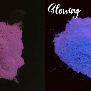 Purple Glow in the Dark Pink in Daylight Pigment Powder - Etsy