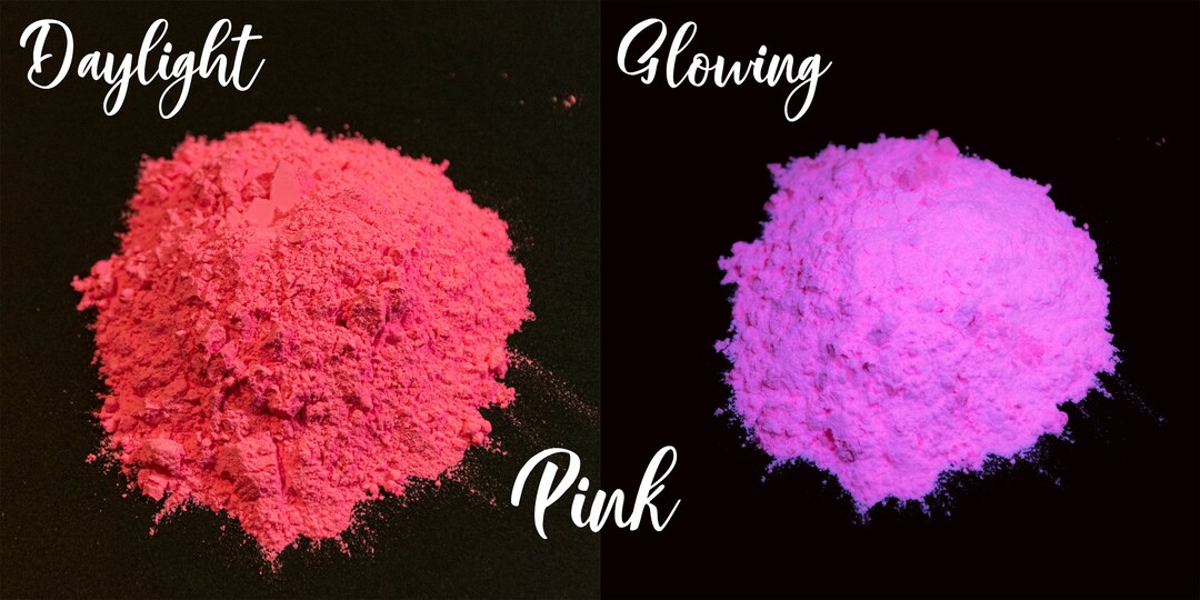 Pink Glow in the Dark Pink in Daylight Pigment Powder for Epoxy Crafts ...