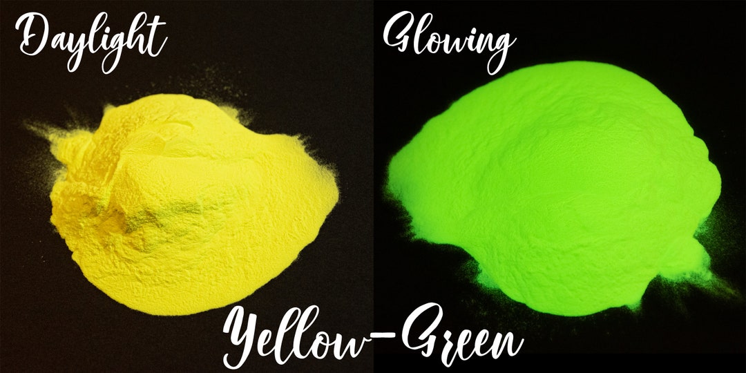 Green Glow in the Dark Yellow in Daylight Pigment Powder for Epoxy ...