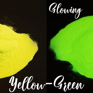 Green Glow in the Dark Yellow in Daylight Pigment Powder for Epoxy ...
