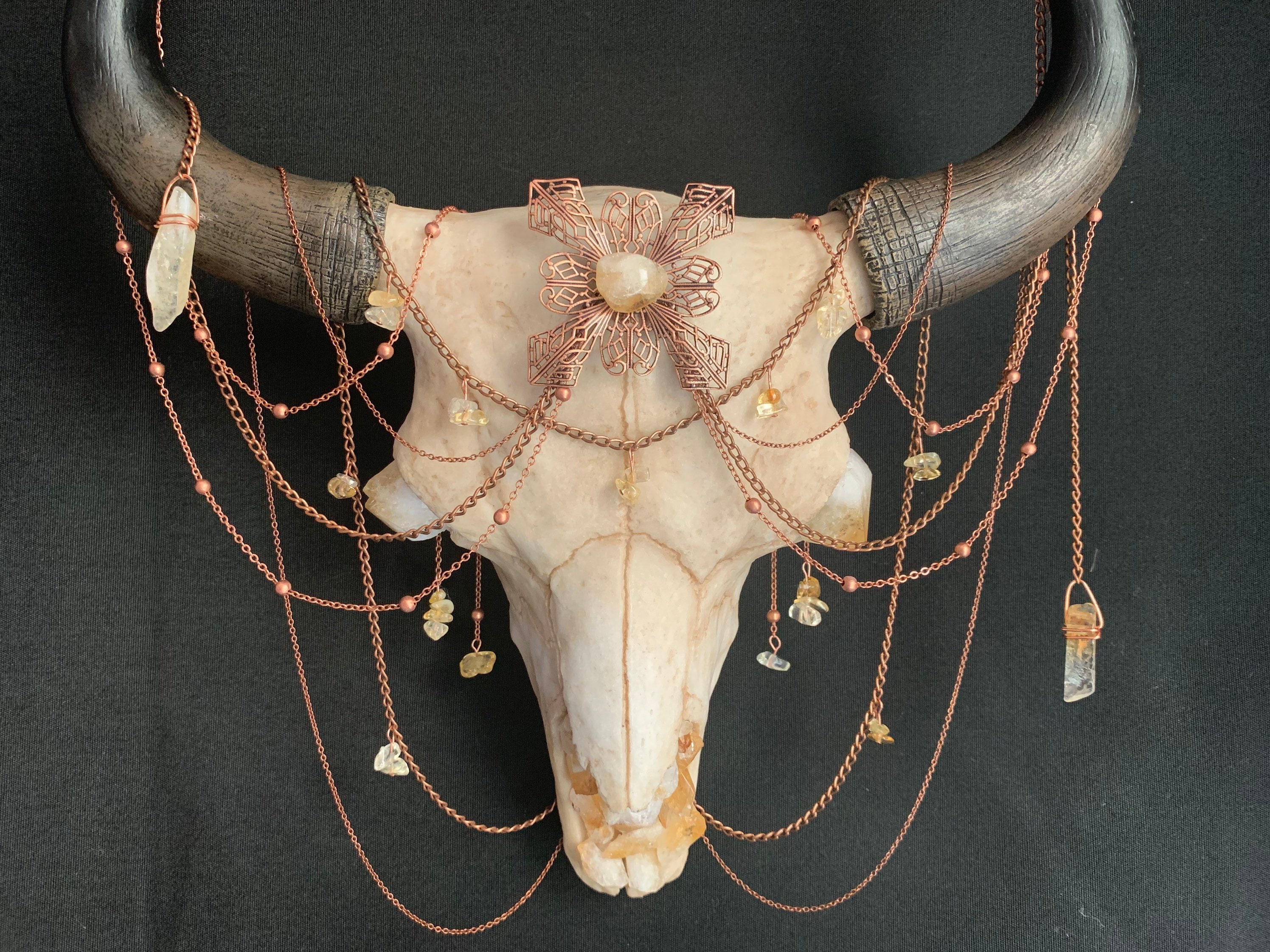 Decorated Bull Skulls