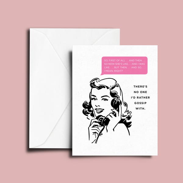 Gossip Greeting Card - Etsy