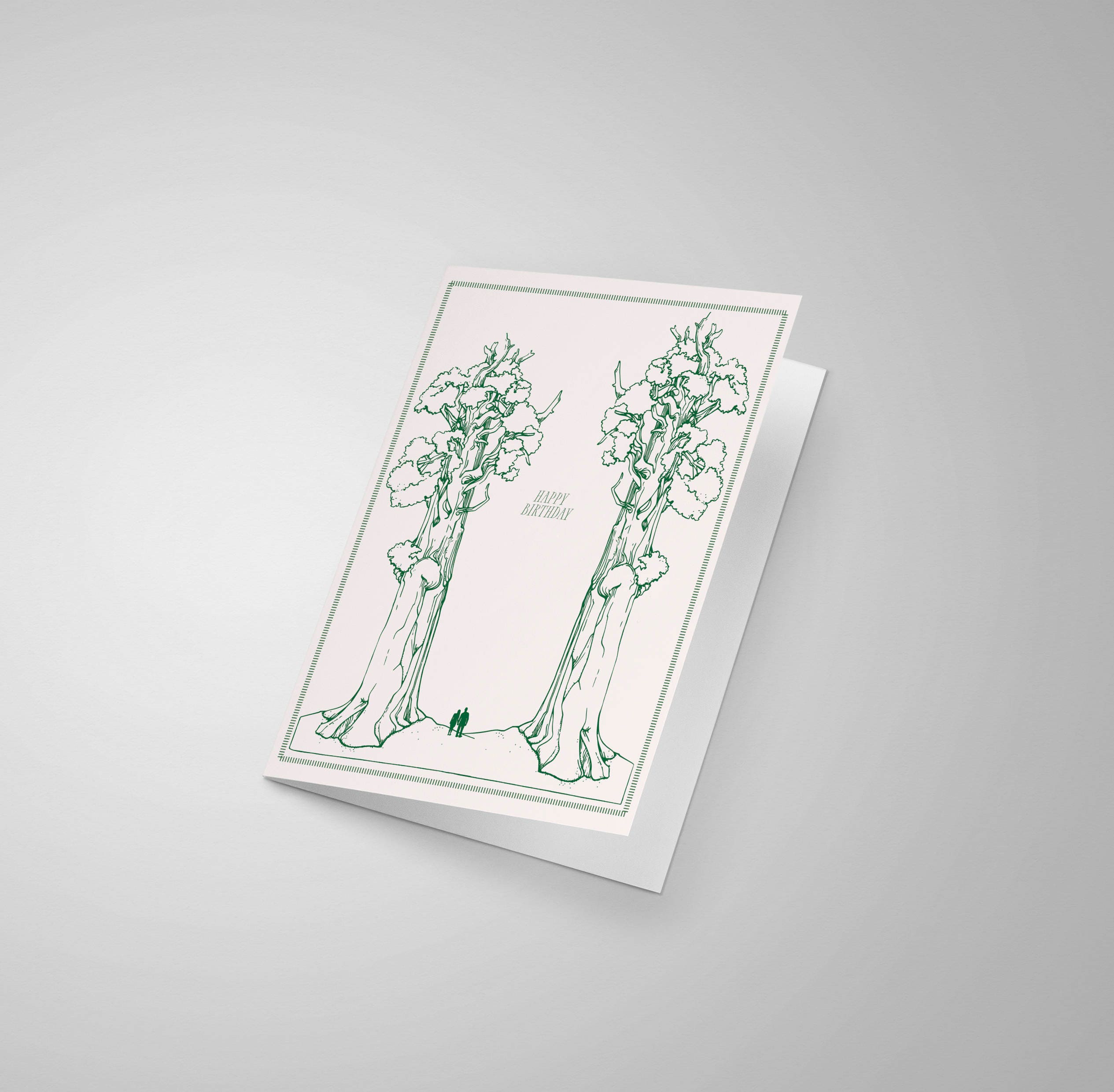 Sequoia Tree & Couple Birthday Card - Etsy