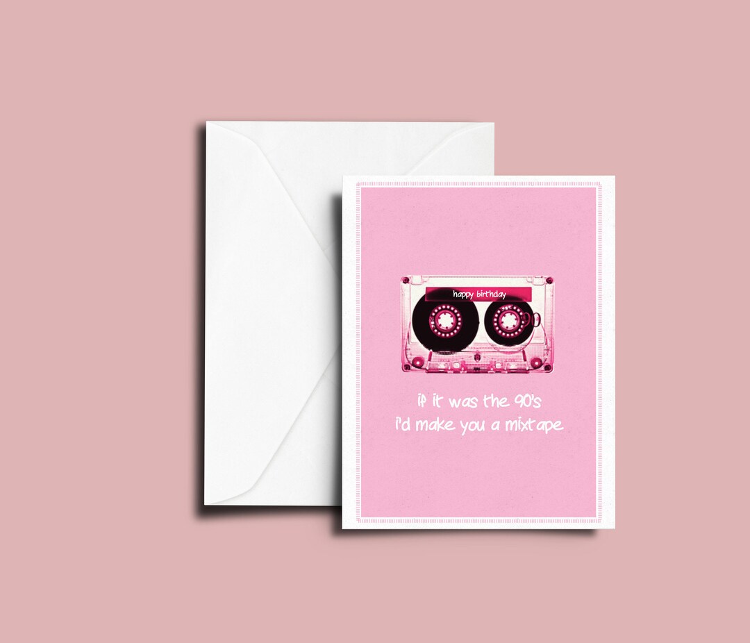 Mixtape Birthday Card - Etsy