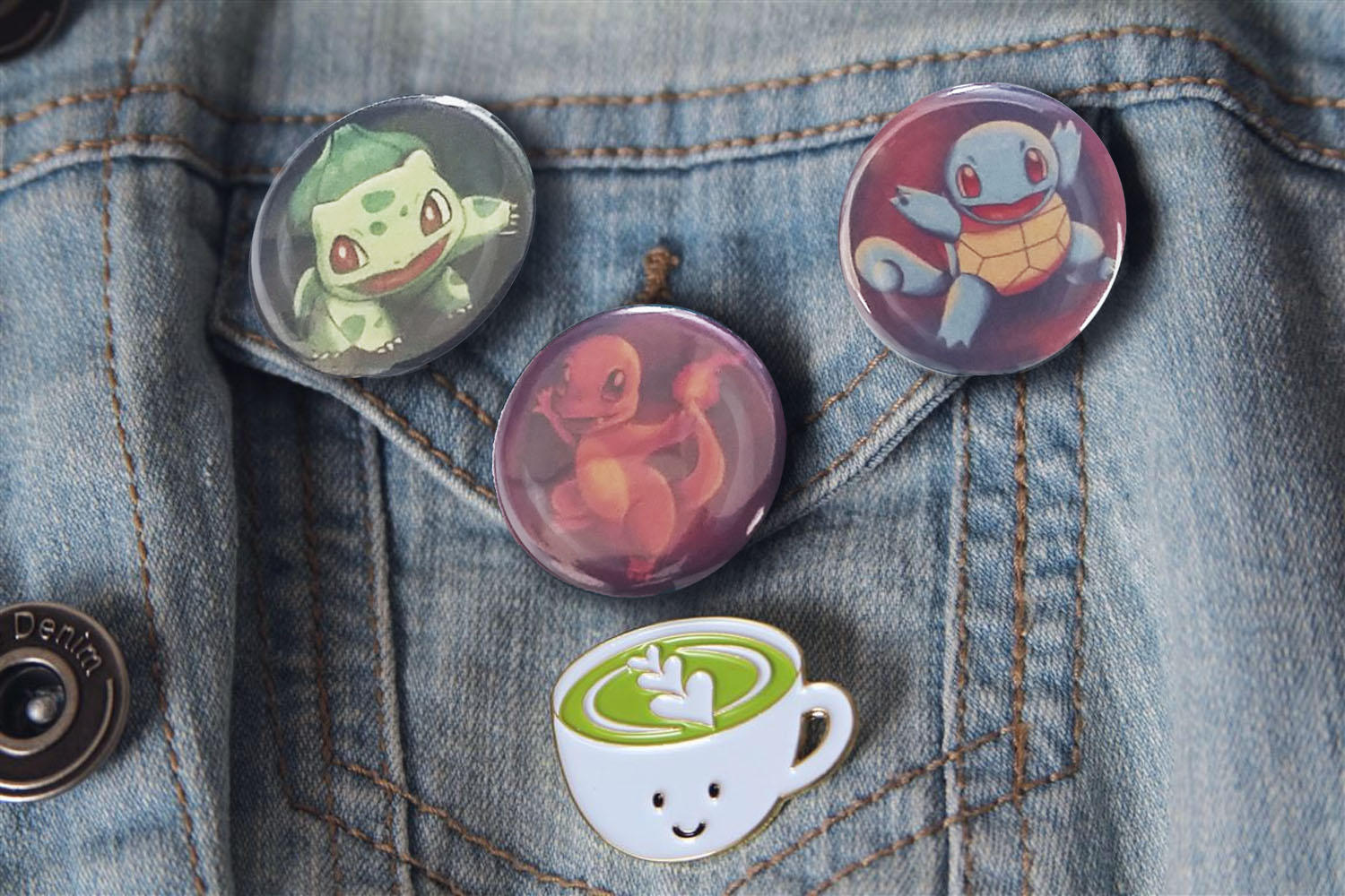 Pokemon Badges | Etsy