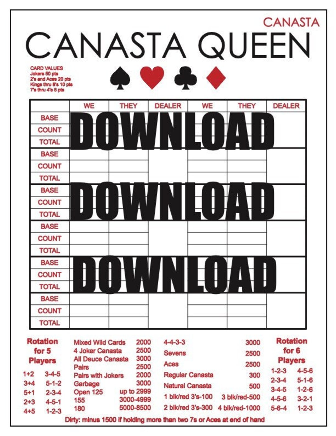 DIGITAL DOWNLOAD | "canasta Queen" - Etsy
