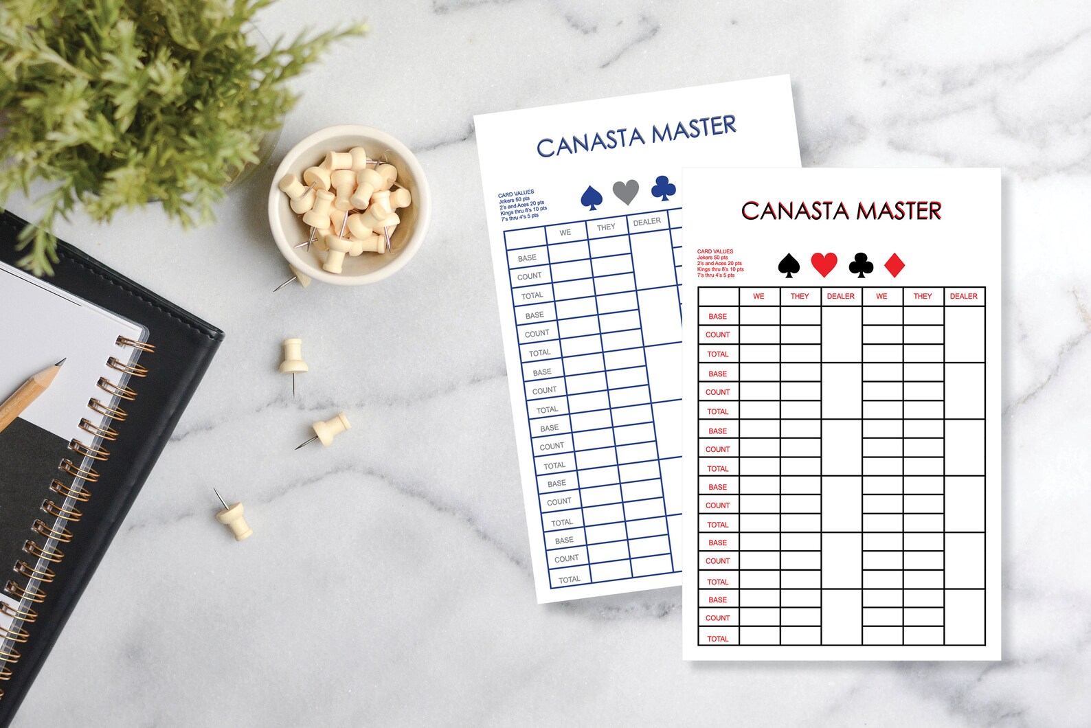 Small "canasta Master" Canasta Pad - Etsy