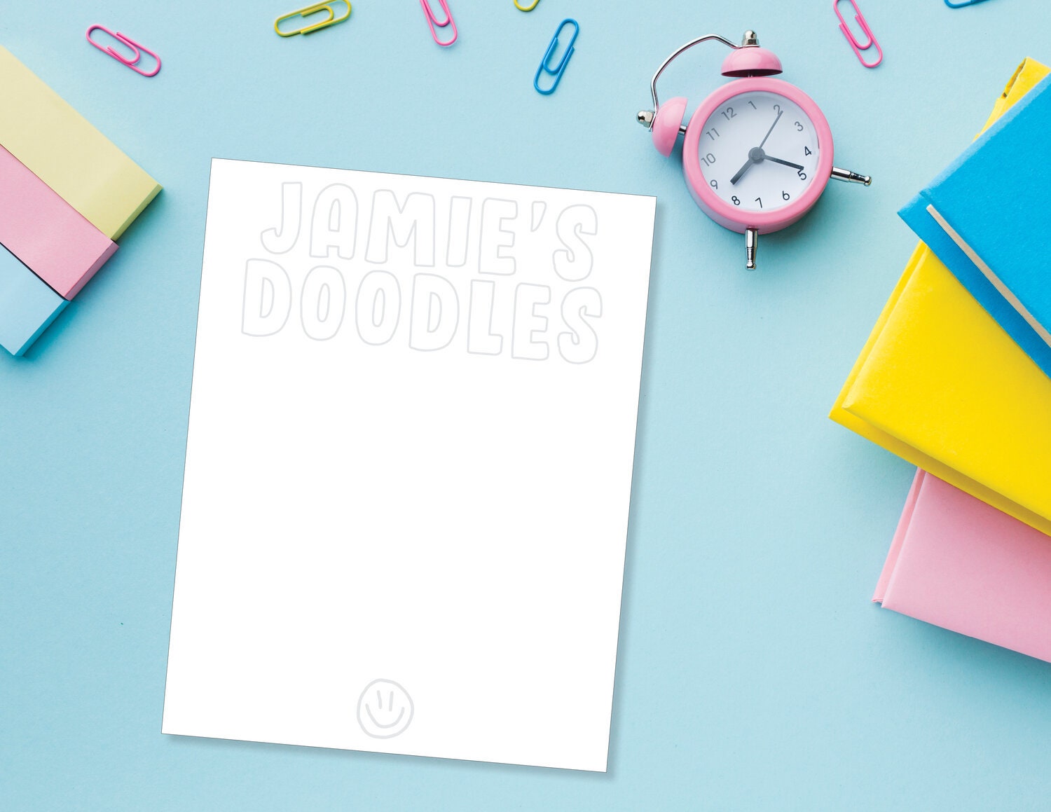 NOTEPAD | Doodle Pad (smiley Sketch) - Etsy