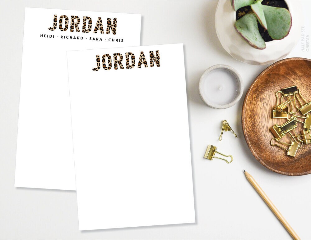 NOTEPAD | Cheetah Set - Etsy