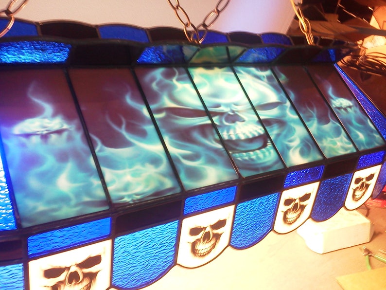 SKULL Pool Table Billiard Lamp - Etsy
