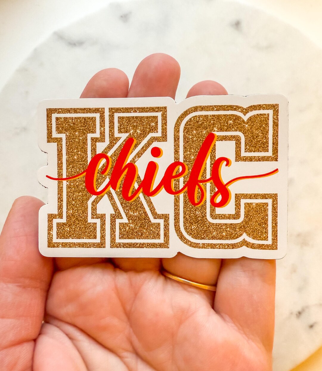 KC Chiefs Weatherproof Magnet | Kansas City Football Small Magnet for ...