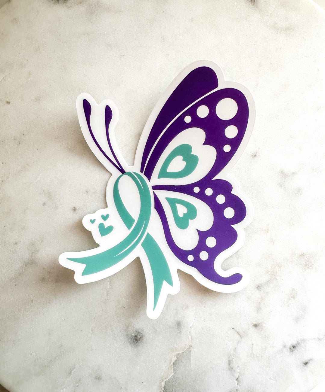 Suicide Awareness Butterfly Ribbon Sticker | Prevention Ribbon | Loss ...