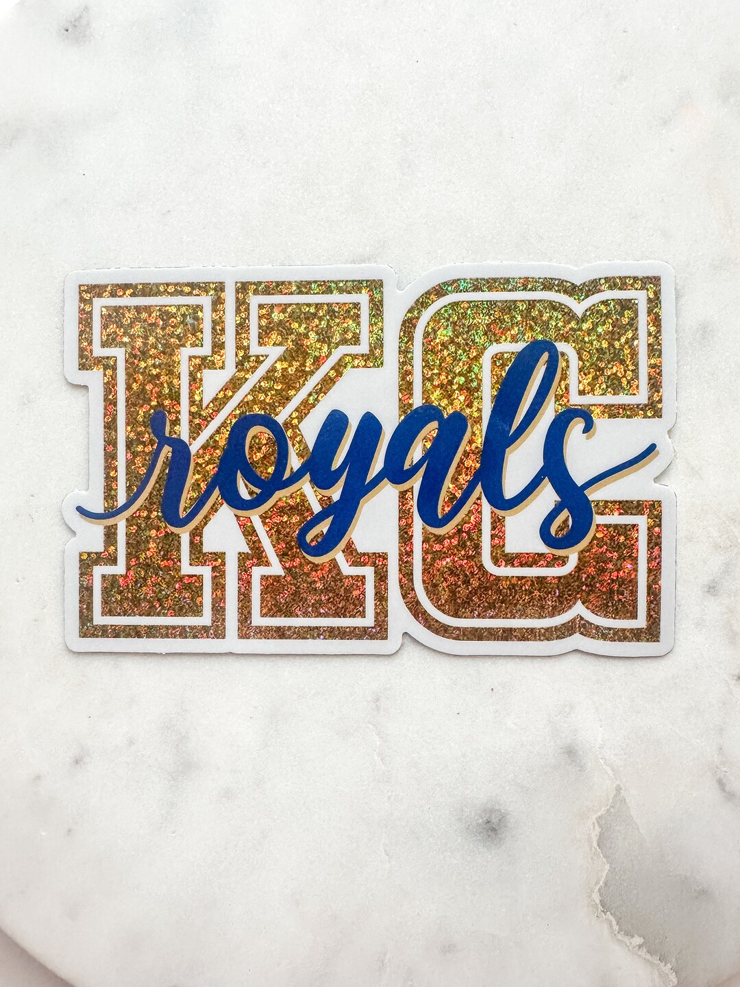 KC Royals Weatherproof Sticker | World Series Sticker | Glitter Effect ...