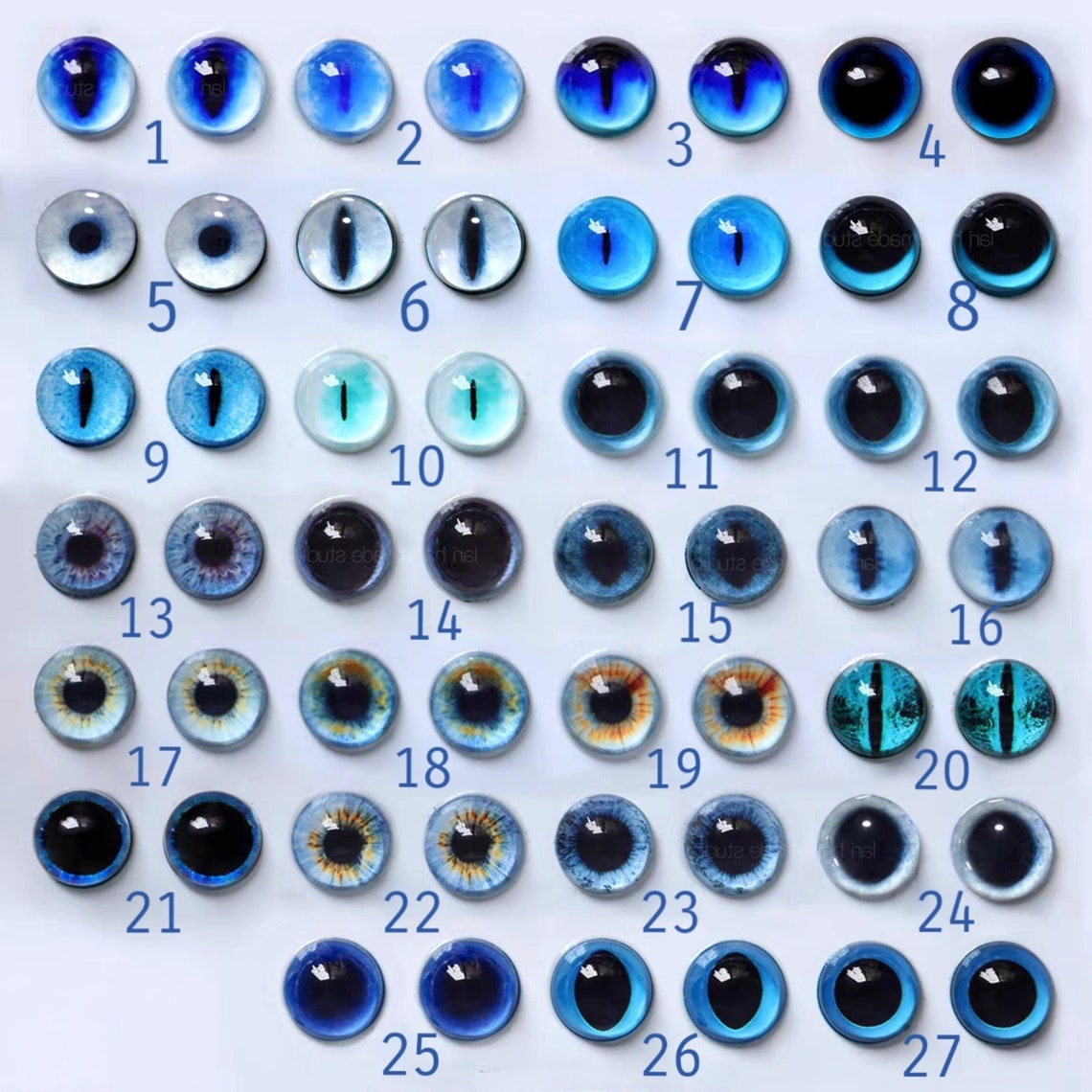 Realistic Blue Cat Eyes Dragon Eyes Felted Toy Eyes Creature Felting ...