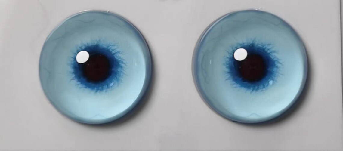 Realistic Blue Dog Eyes Diy Husky Glass Eye Cabochons Light Blue Eyes ...