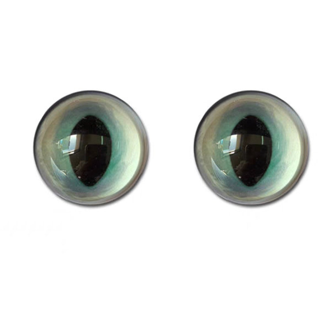 Light Green Cat Eyes Glass Eye Cabochon Eyes for Toys Felted Cat Eyes ...