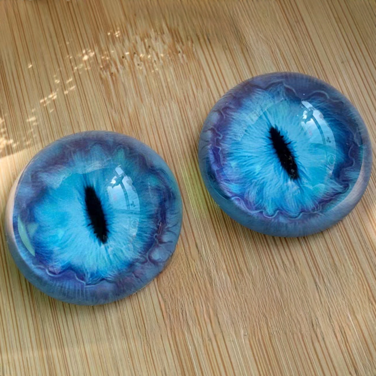 Realistic Blue Cat Eyes Glass Eyes for Toys Cat Eyes Felted Toys Safety ...