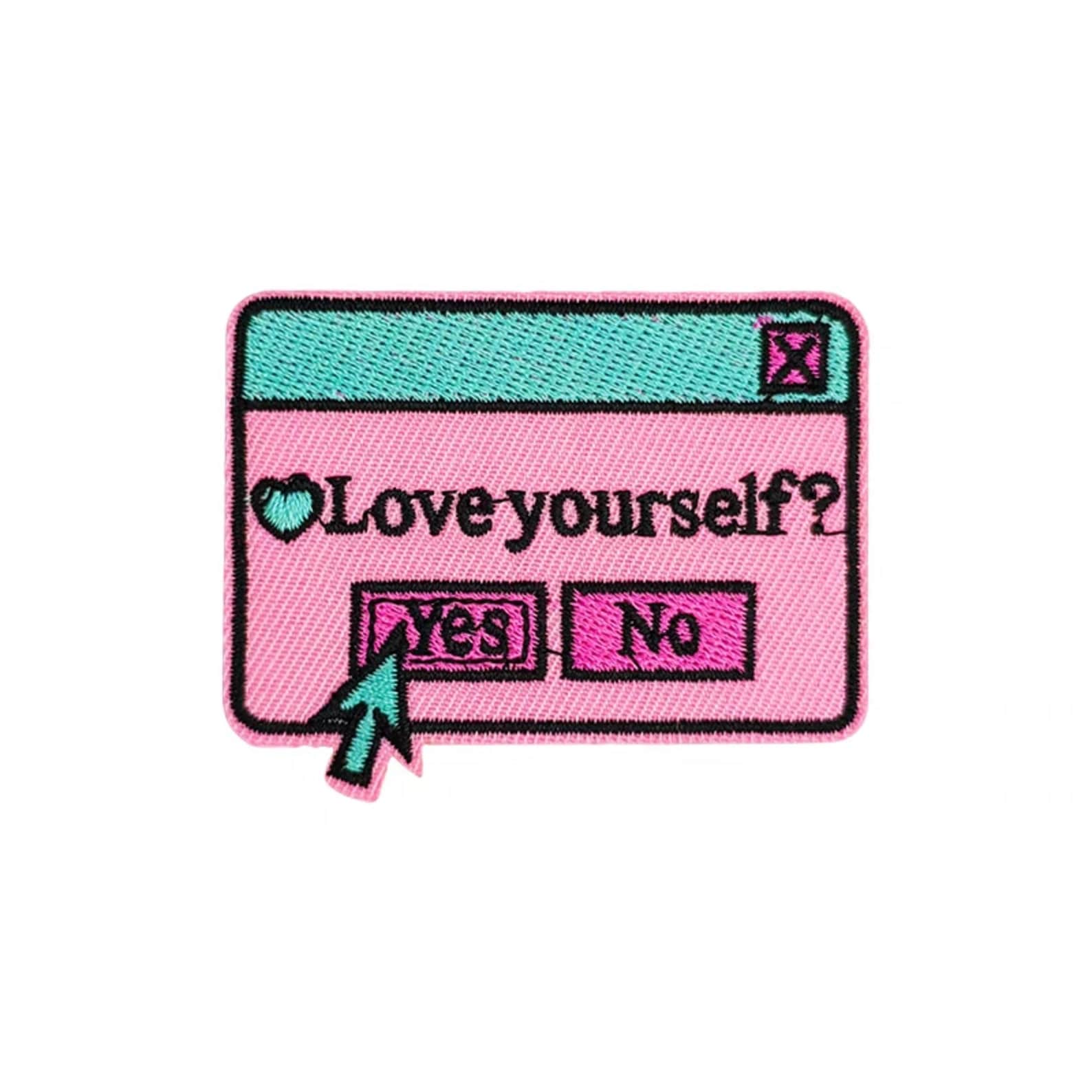 Love Yourself Patch Self Love Patch Motivation Patch Embroidery Pink ...