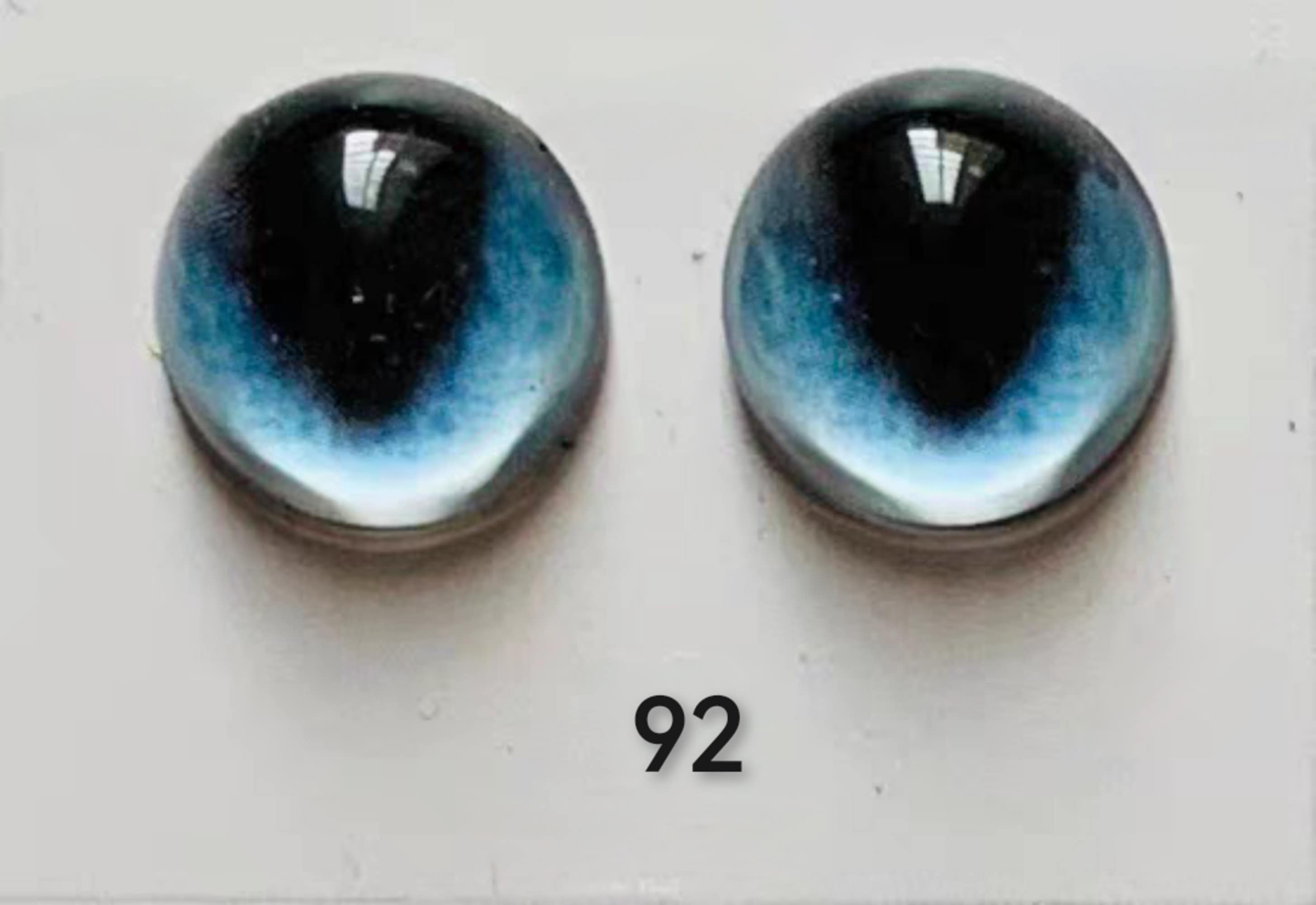 Blue Cat Eyes for Toy Light Blue Glass Eyes for Doll Dragon Eyes Felted ...