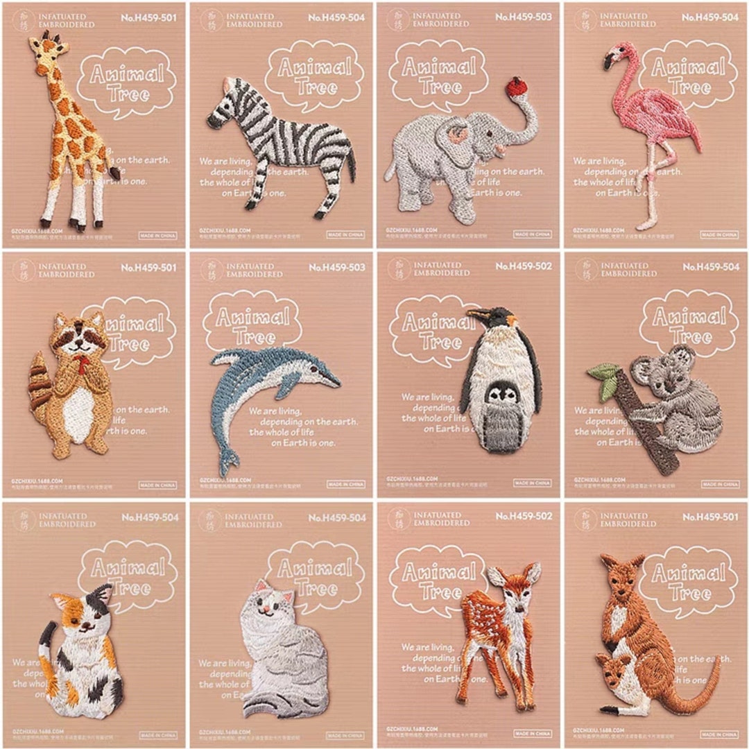 Animals Patch African Animals Wild Animals Embroidery Patch Elephant ...