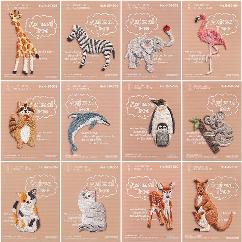 Animals Patch African Animals Wild Animals Embroidery Patch Elephant ...