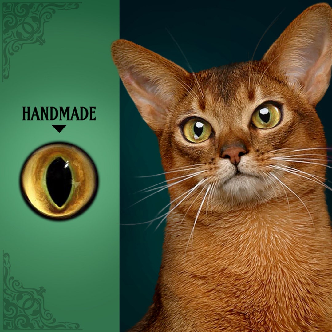 Glass Eyes for Toys Yellow Cat Eyes Felted Toys Eyes Cat Doll Eyes Diy ...