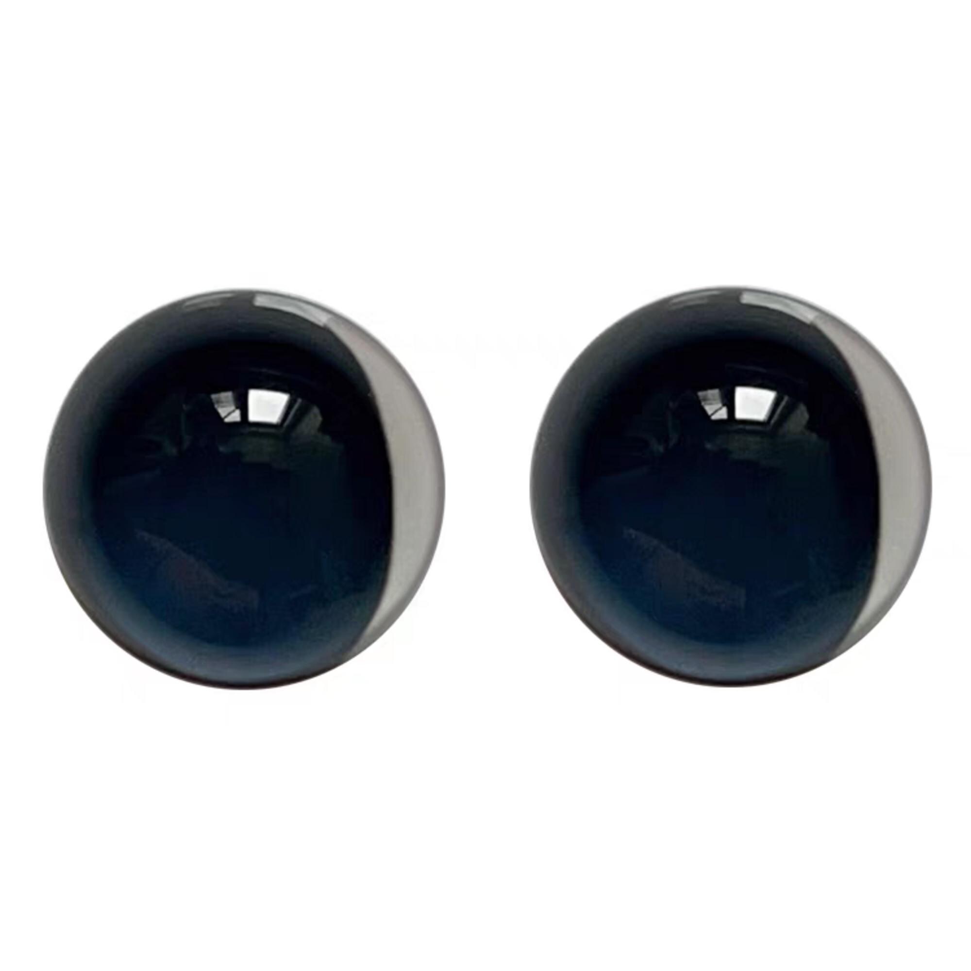 Black and White Dog Eyes Diy Glass Eye Cabochons Black Eyes for Puppy ...