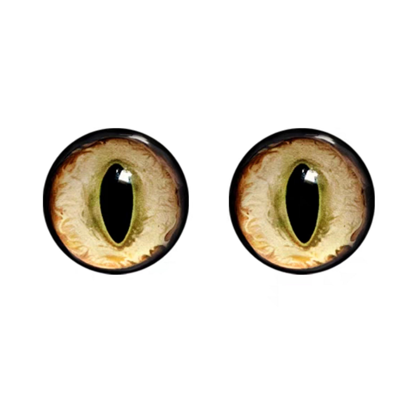 Realistic Cat Eyes Hazel Glass Eyes Beige Kitten Eyes Light Brown Eyes ...