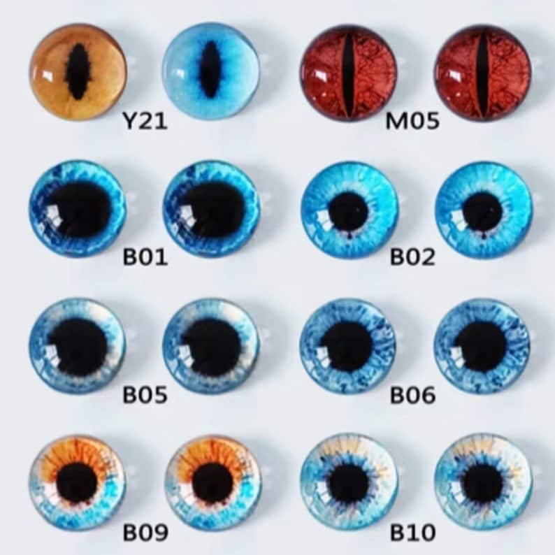 Doll Eyes Glass Eyes for Toys Cat Eyes Copper Orange Eyes Yellow Toy ...