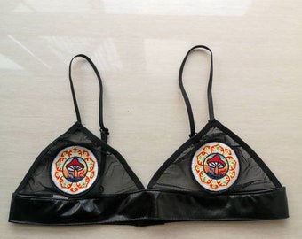 Black Rave Bra | Etsy