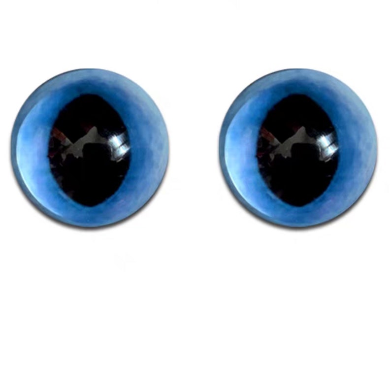 Realistic Blue Cat Eyes Blue Glass Eye Cabochons Ragdoll Eyes for Toys ...