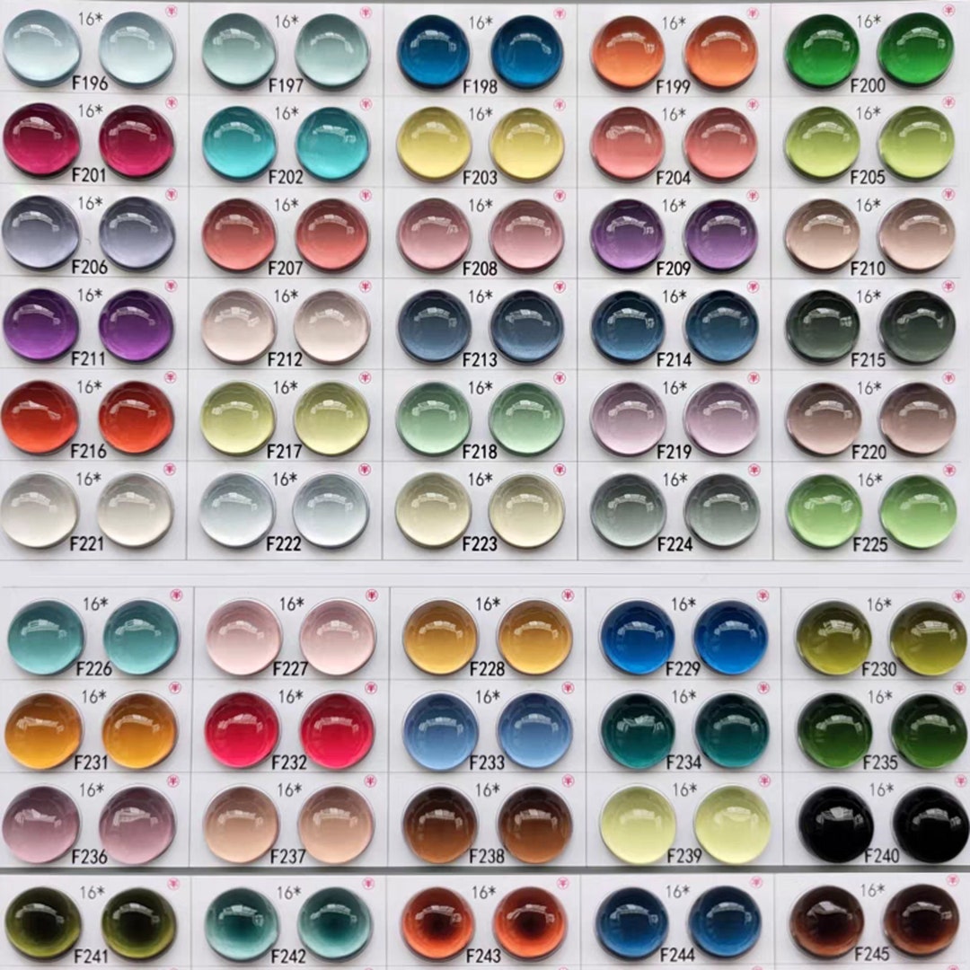 No Pupil Eyes for Dolls Diy Glass Eye Cabochons Sheer Colour Eyes ...