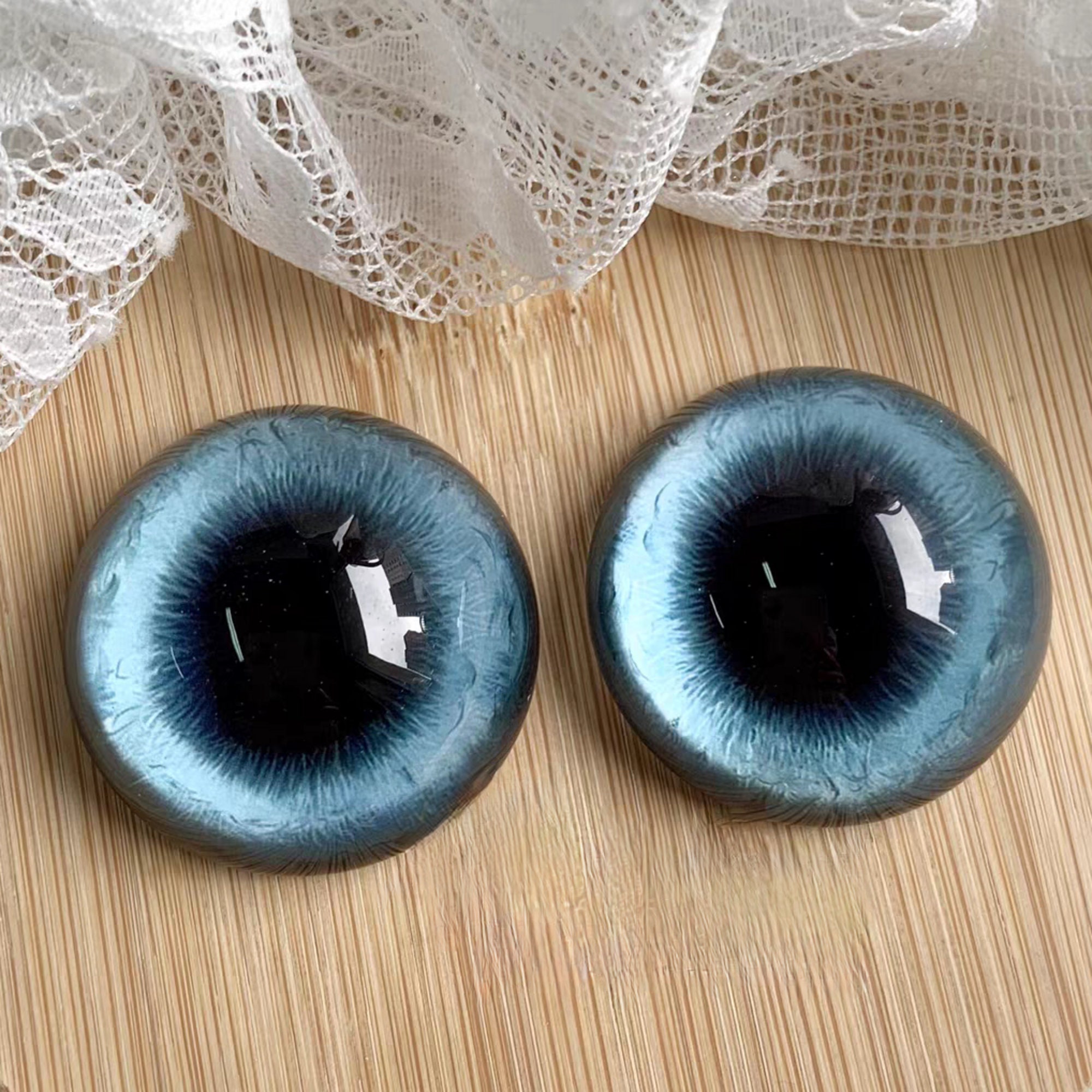 Blue Cat Eyes Glass Eyes for Toys Cat Eyes Felted Toy Safety Eyes Diy ...