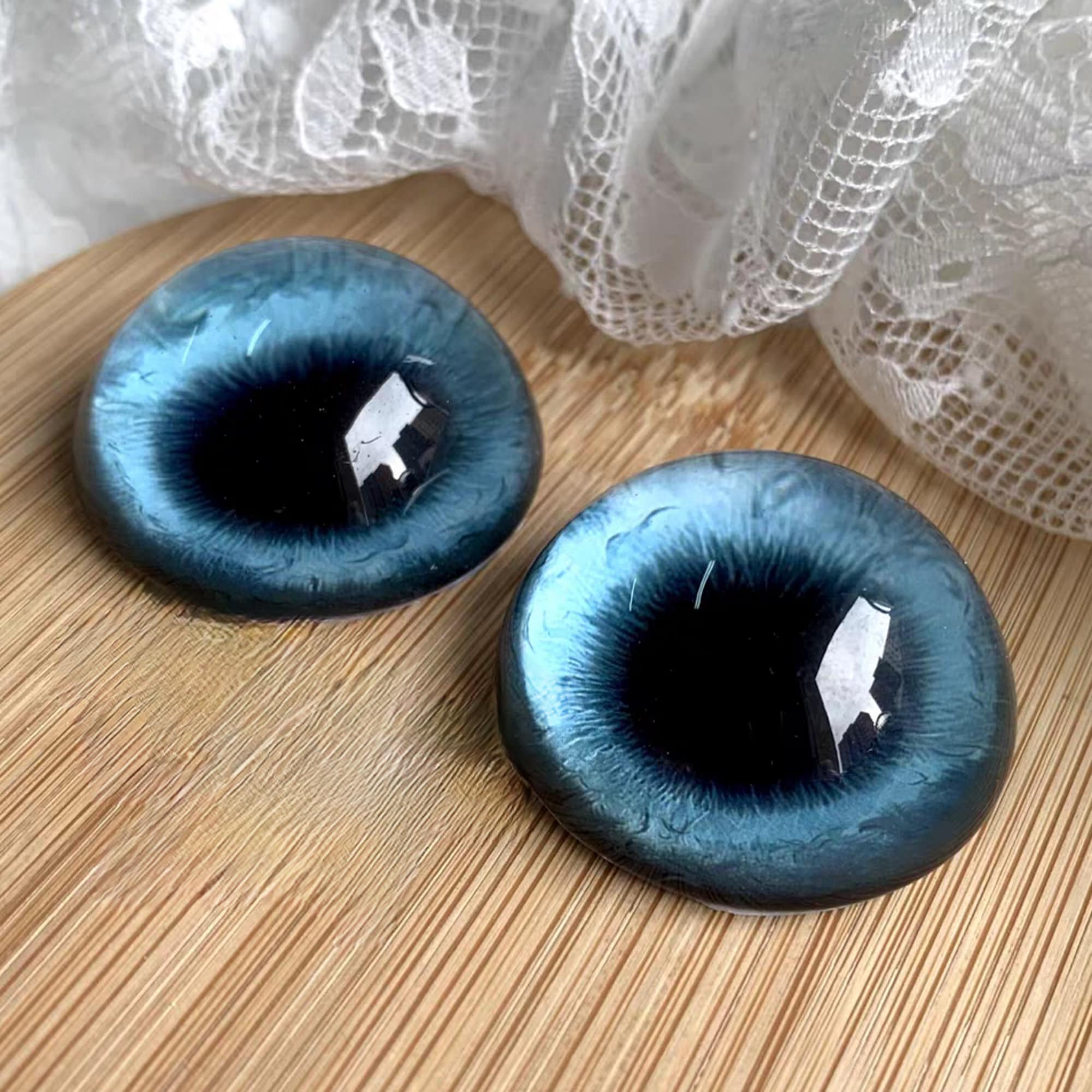 Blue Cat Eyes Glass Eyes for Toys Cat Eyes Felted Toy Safety Eyes Diy ...