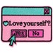 Love Yourself Patch Self Love Patch Motivation Patch Embroidery Pink ...