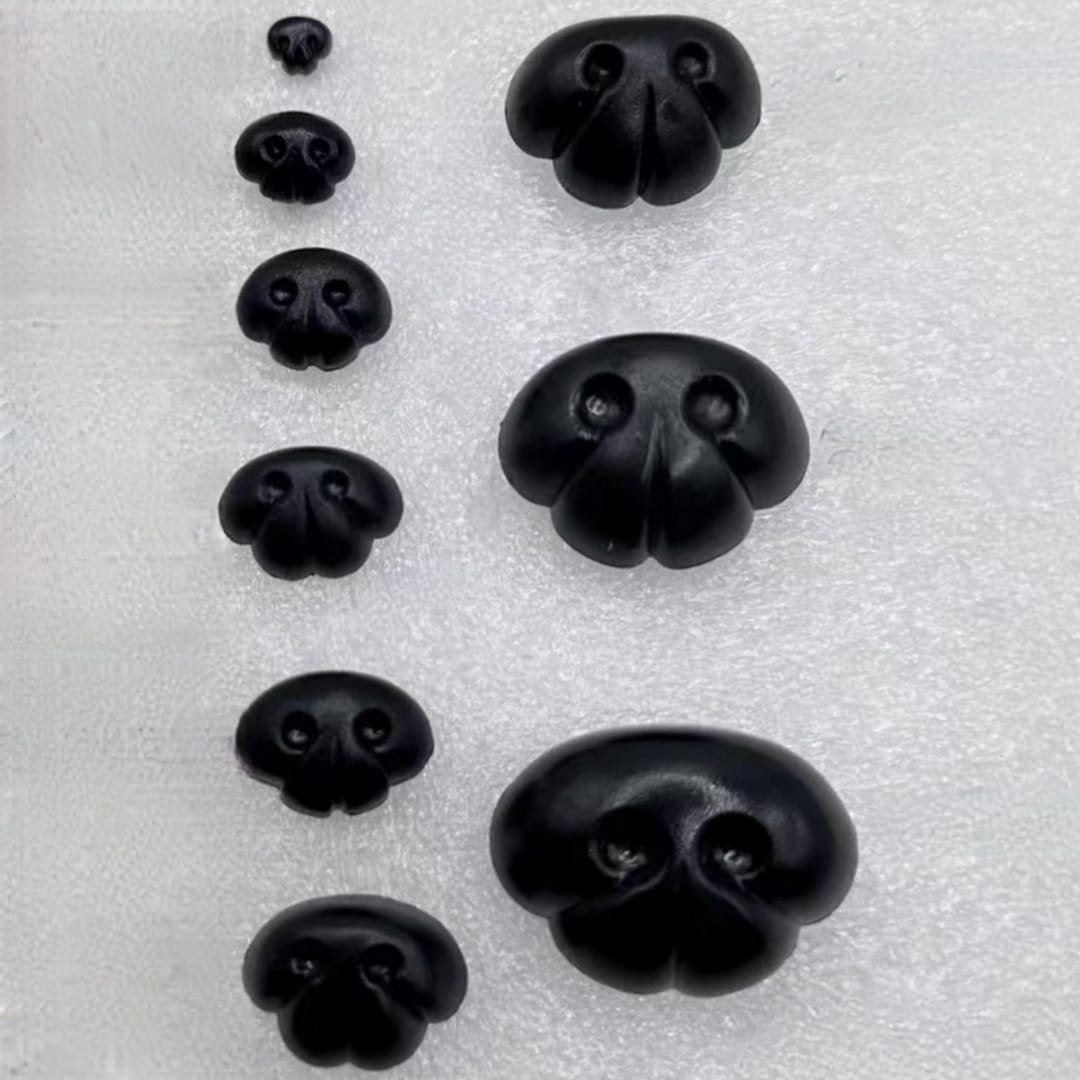 Black Plastic Nose Dog Nose With Washers Felted Toys Doll Noses Felting ...