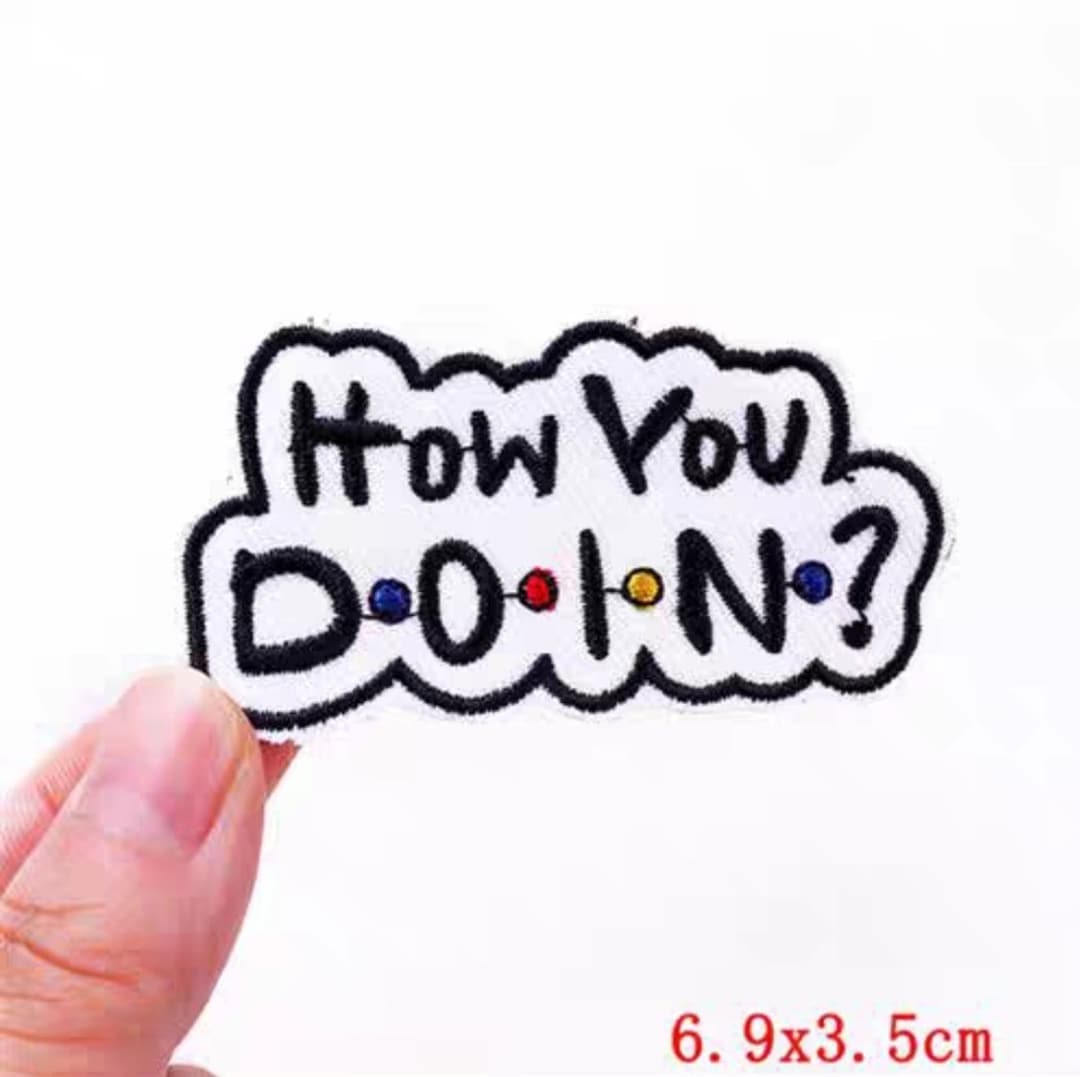 Friends Joey Embroidery Iron on Patch How You Doin Backpack Patch Jeans ...