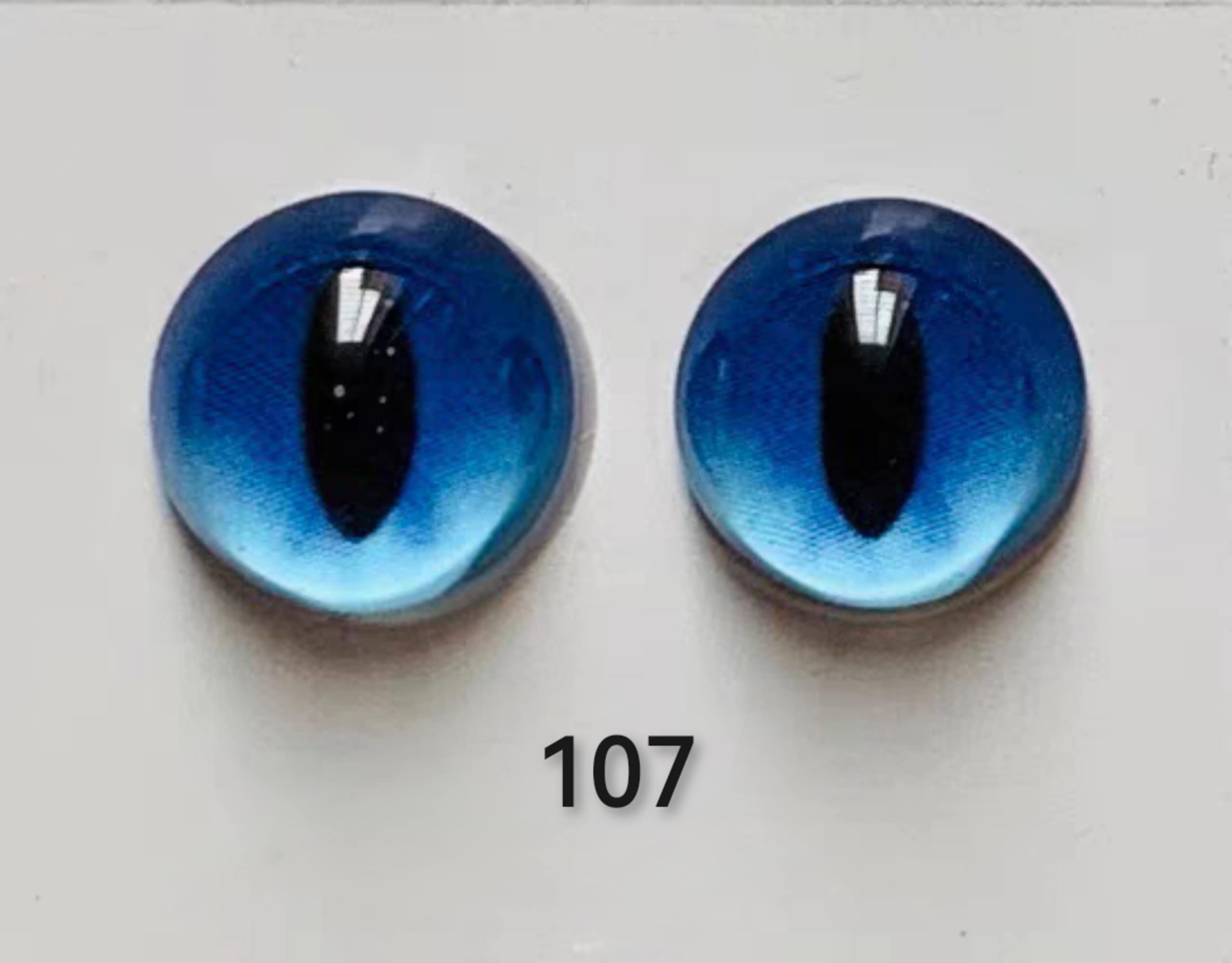 Blue Cat Eyes for Toy Light Blue Glass Eyes for Doll Dragon Eyes Felted ...