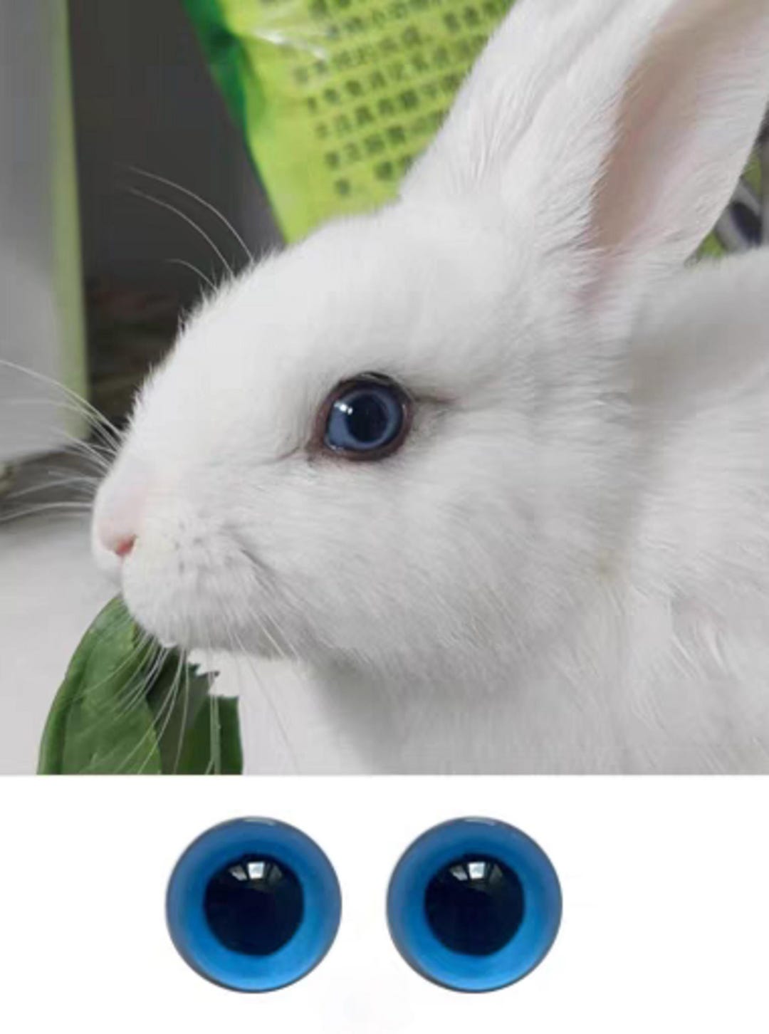 Blue Rabbit Eyes Glass Blue Eyes Round Pupil Blue Eyes for Toys Felted ...