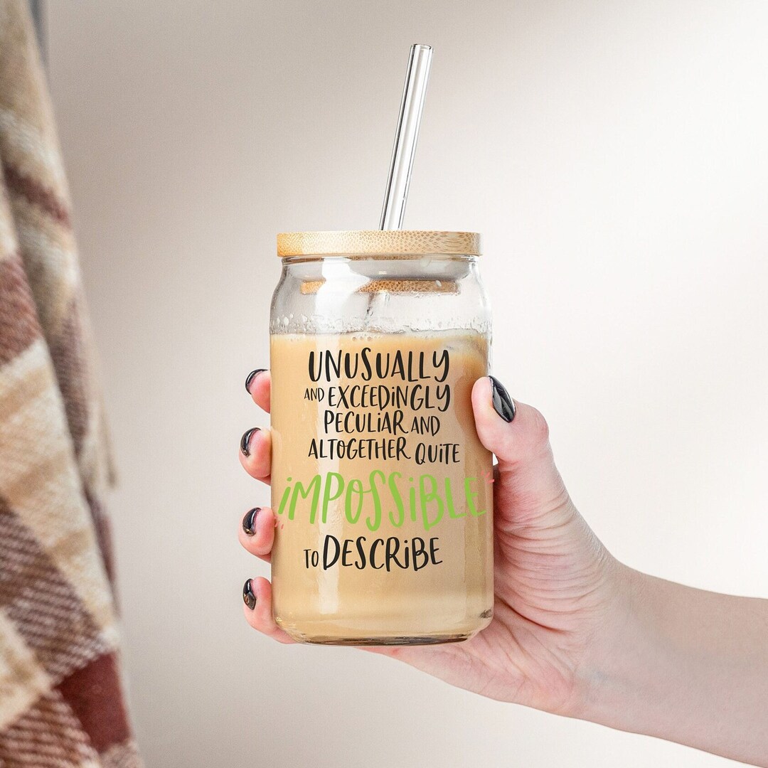 Wicked Iced Coffee Glass Mug Inspired in Broadway Musical Theatre Gift ...