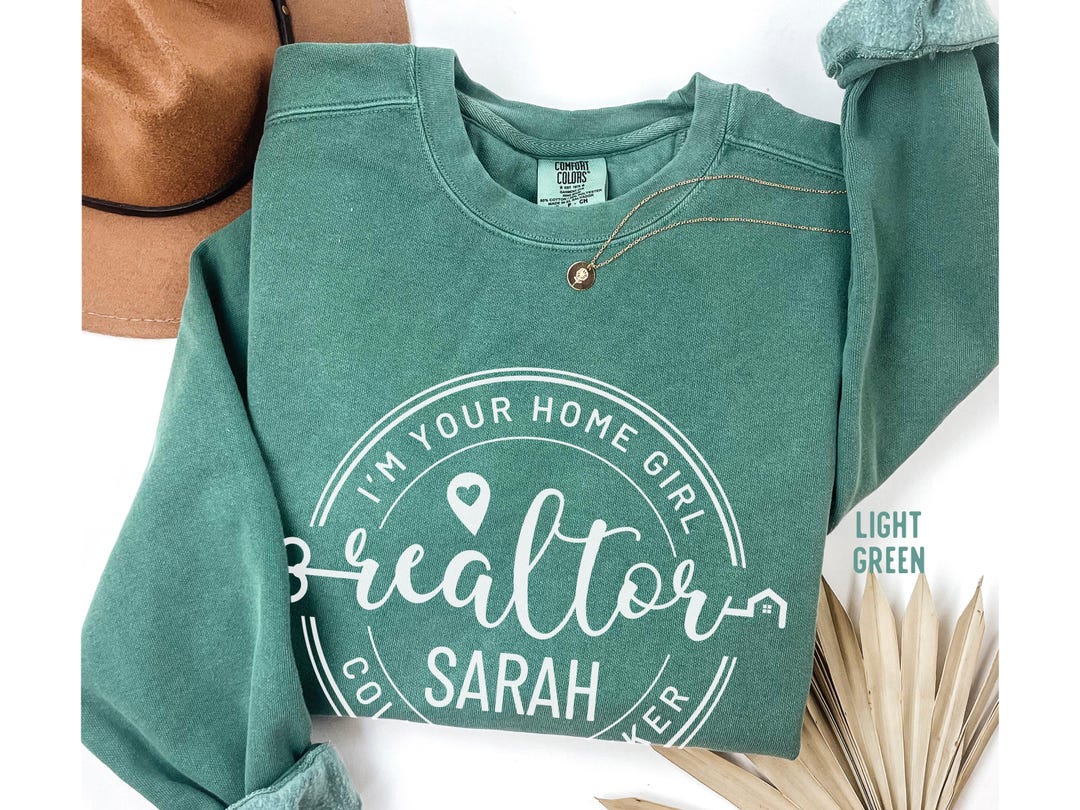 Custom Realtor Sweatshirt Comfort Colors Personalized Realtor Gift ...