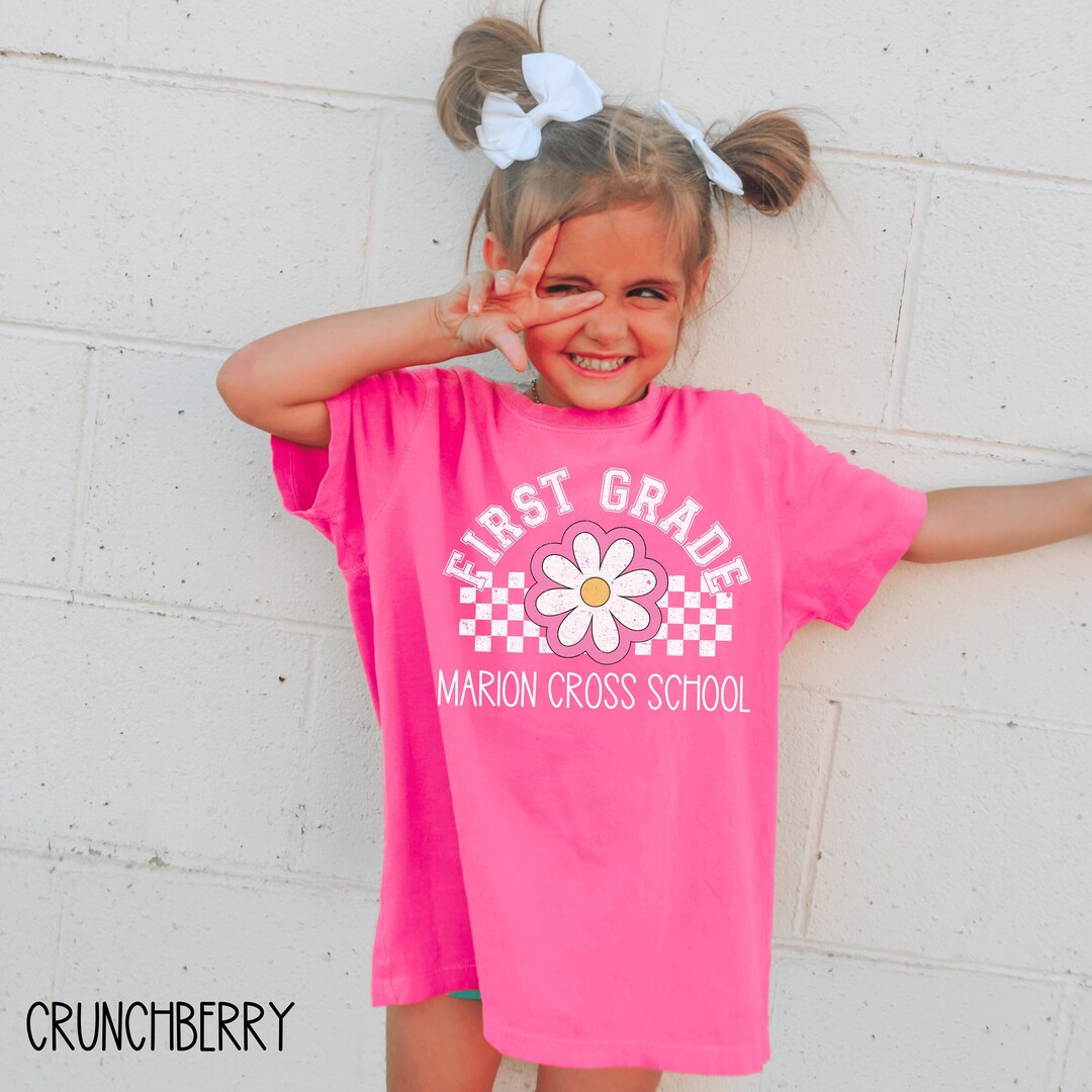 Custom First Grade Shirts for Girls Comfort Colors Hello 1st Grade Back ...
