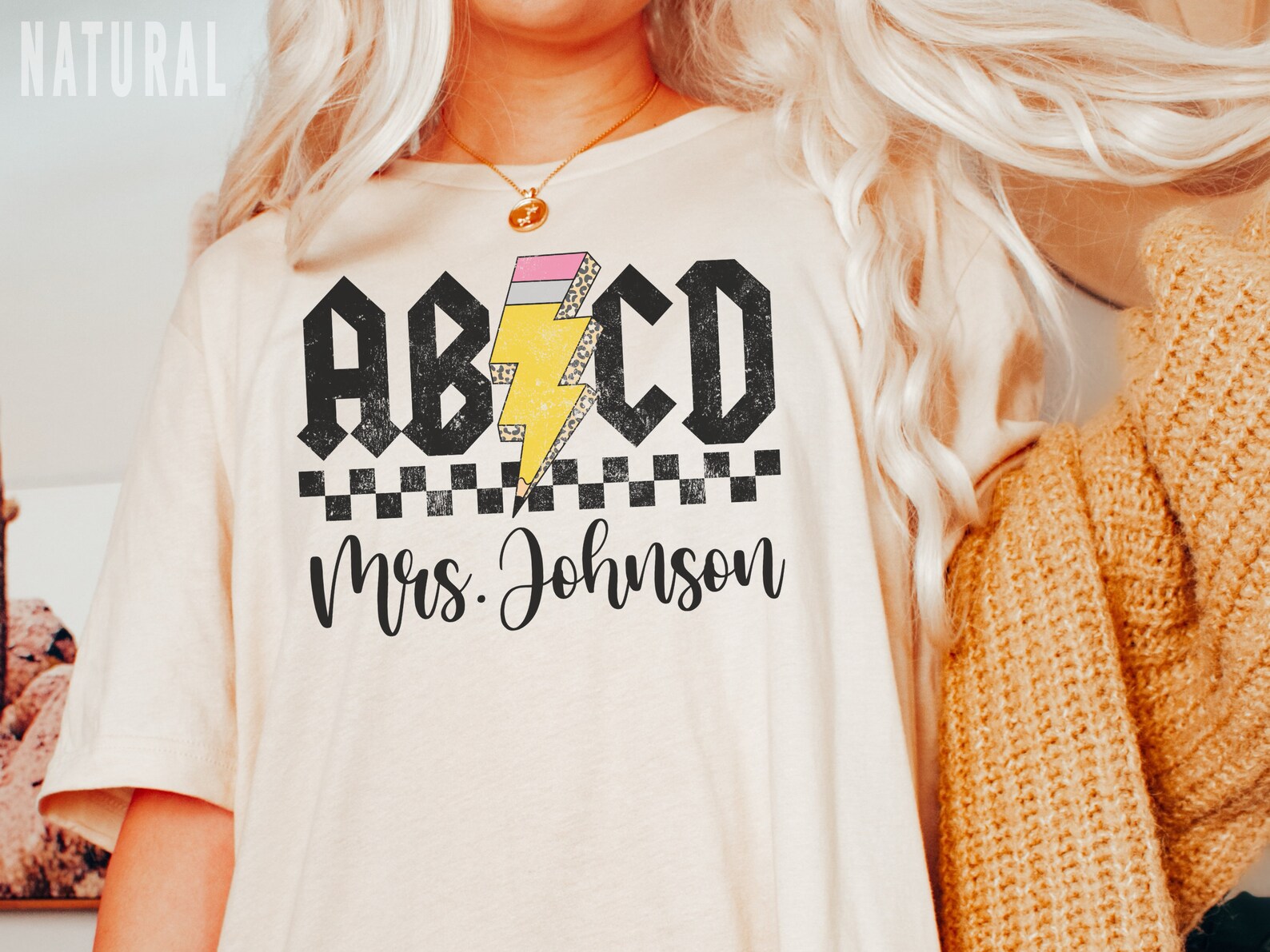 Custom Teacher Shirt Retro ABCD Teacher Name Shirts for Back to School ...