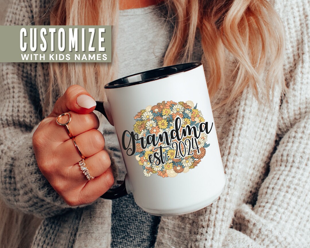 Grandma Est 2024 Mug for New Grandma Pregnancy Announcement to ...