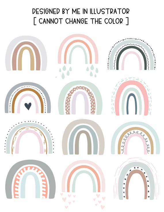 Bohemian Homeschool Party Decor 0002 Printable Boho Rainbow Classroom ...